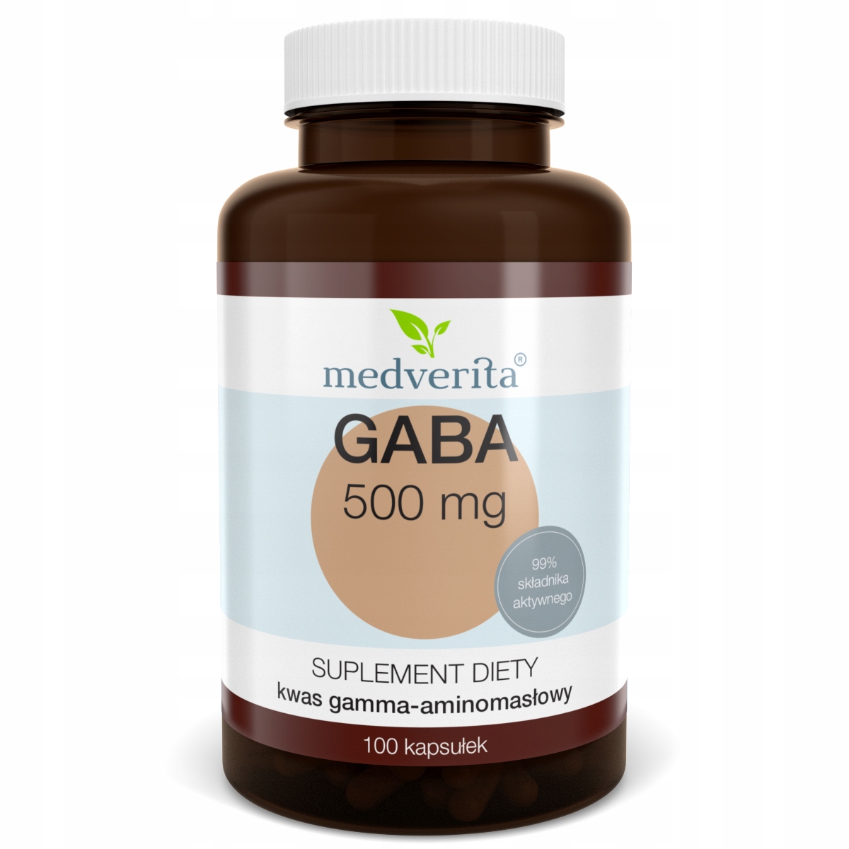 GABA 500 mg 100 kapsułek MEDVERITA - Herbario