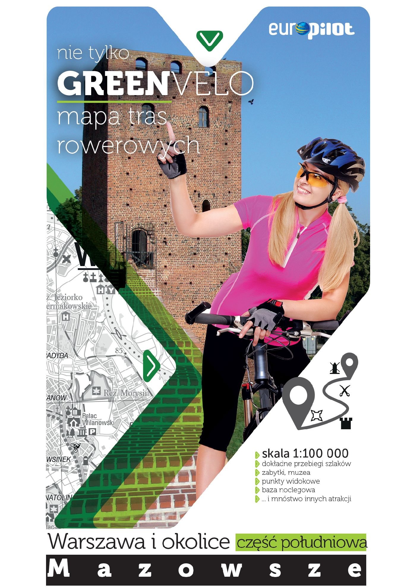 Green Velo Mapa Rowerowa Mazowsze Warszawa I Okolice Część Południowa ...