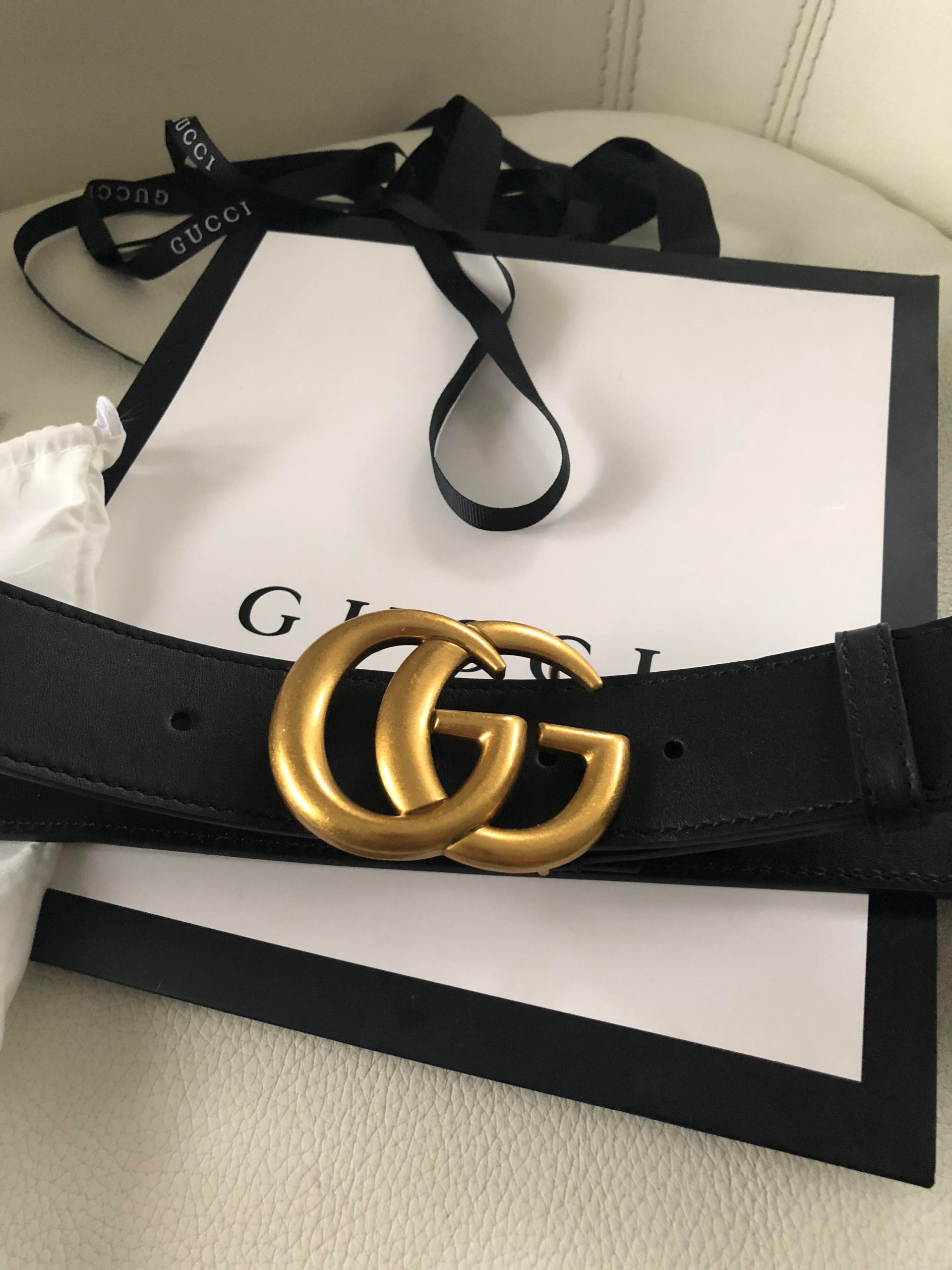 GUCCI CZARNY PASEK +ZŁOTA KLAMRA SKÓRA R M - 7271457493 - oficjalne ...