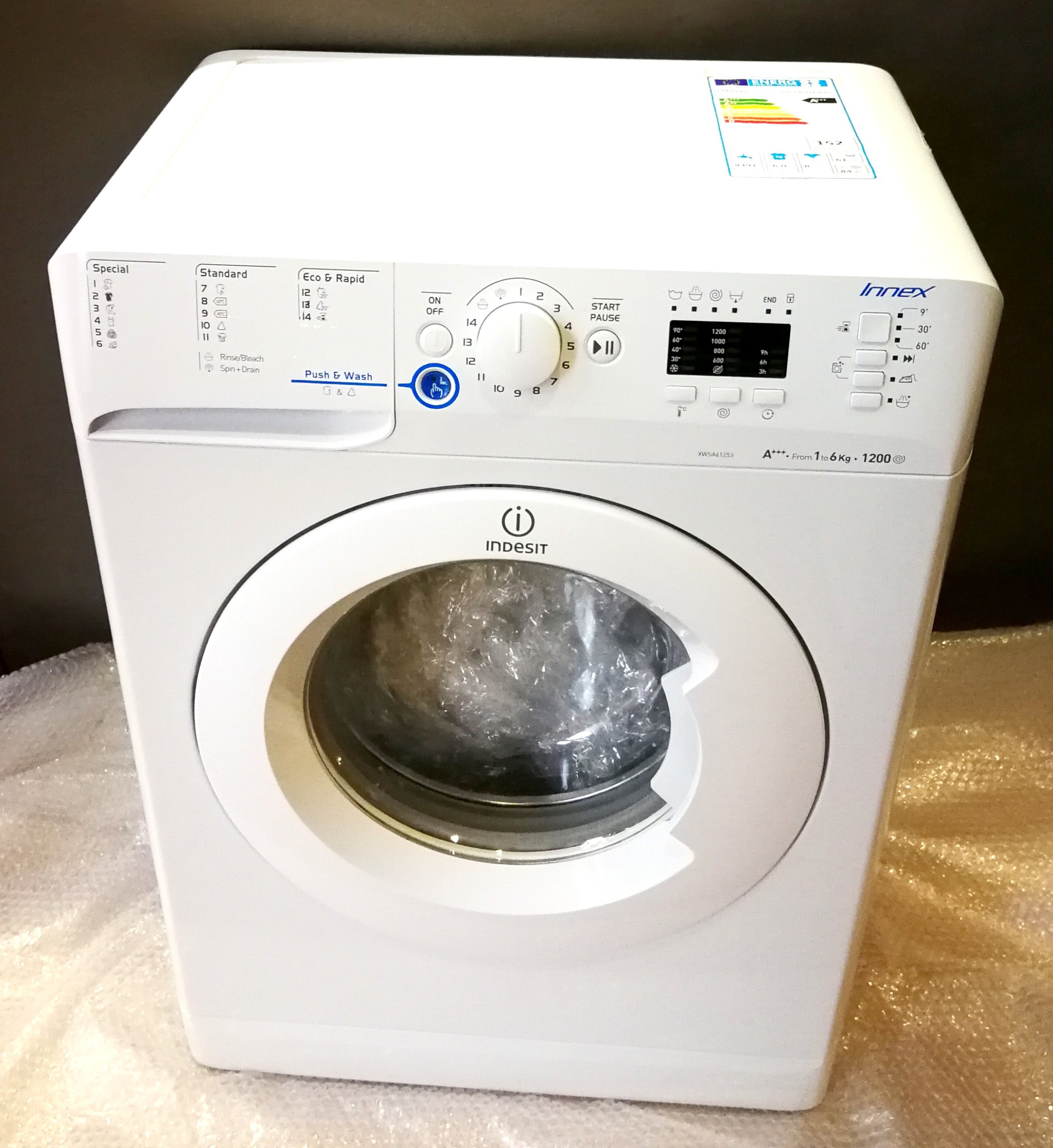 Pralka A+++ INDESIT XWSA 61253 W EU 6 kg JAK NOWA! - 7245592294 ...