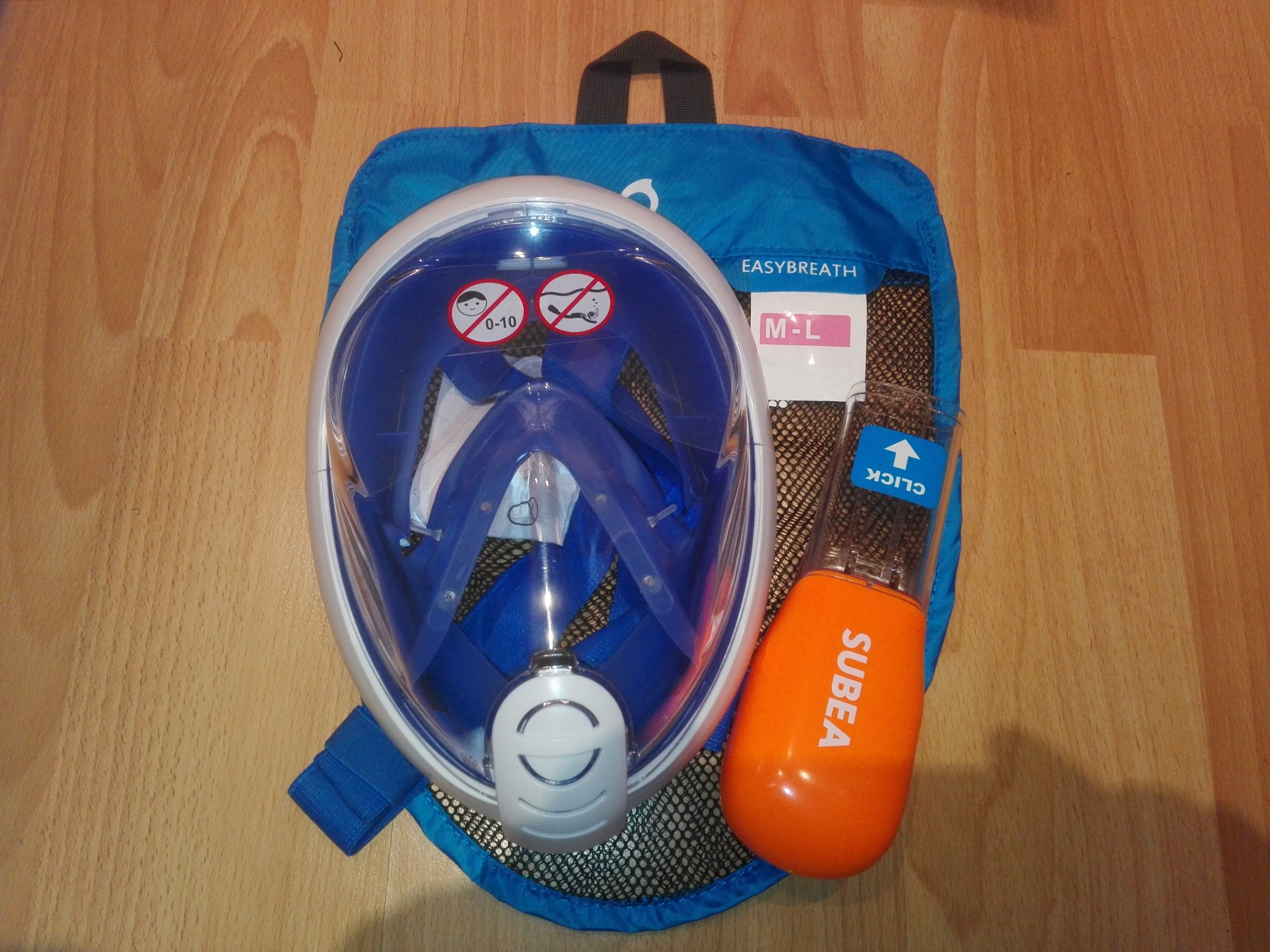Maska powierzchniowa snorkeling Easybreath SUBEA - 7113003786 ...