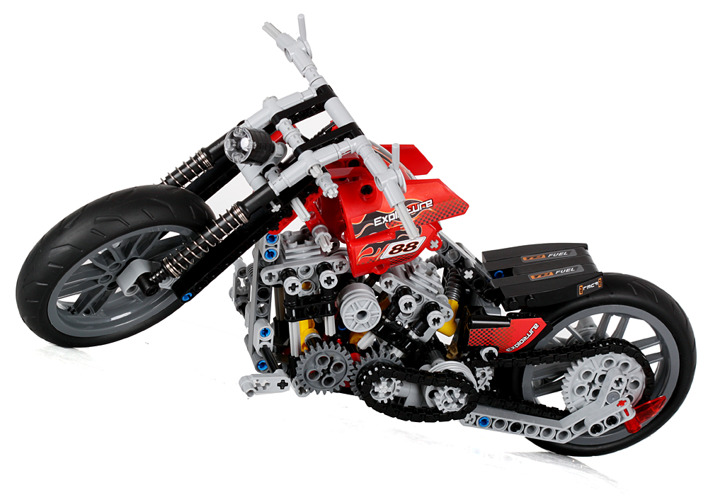 Klocki TECHNIC Motor Motocykl 378 elem DECOOL 3354 - 7061504118 - oficjalne archiwum Allegro