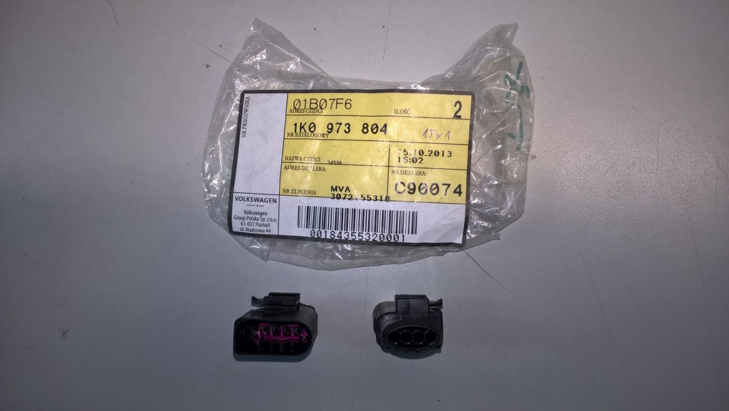 VW SKODA SEAT AUDI WTYCZKA 1K0973804 NOWA ORG - 6673946951 - oficjalne ...