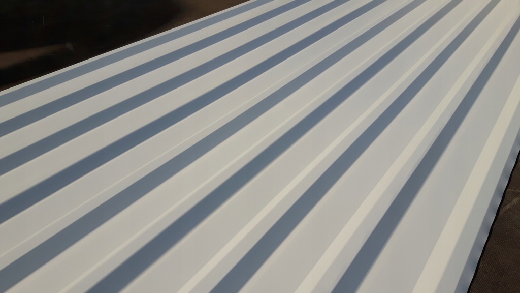 Blacha trapezowa dachowa T18 ocynkowana biała - 7570960986 - oficjalne archiwum Allegro