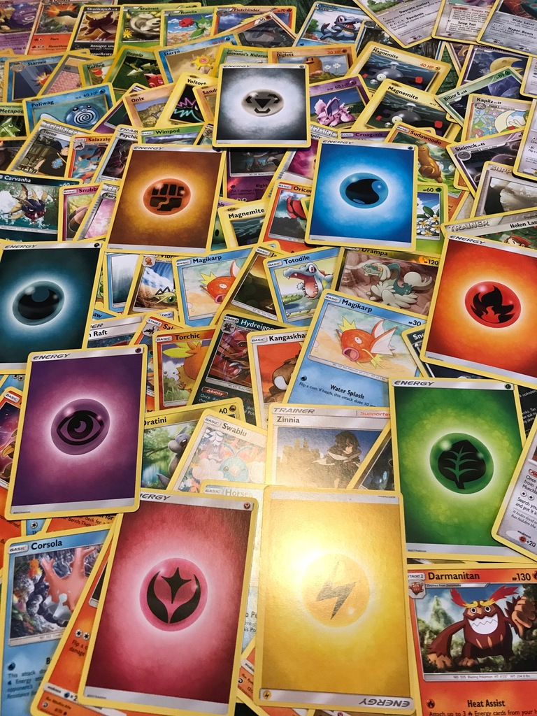 Oryginalne Karty Pokemon - 125 sztuk bez powtórek - 7585704242 ...