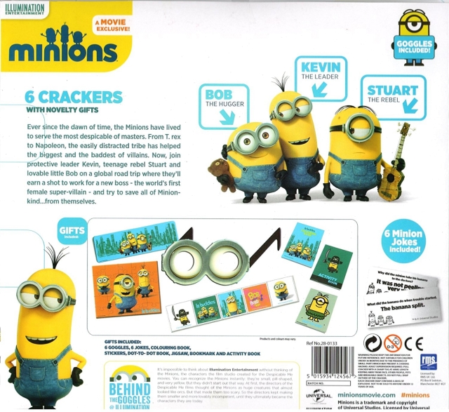 Minions 6 Crackers Zabawne upominki 6 szt. - 7274763825 - oficjalne ...