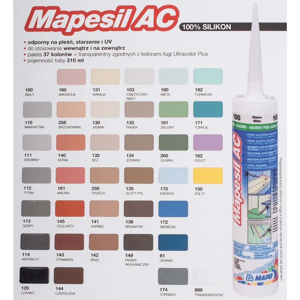 Silikon MAPEI Mapesil AC - jaśmin (130) - 7018512045 - oficjalne ...