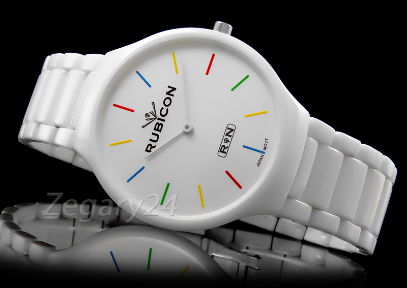 ZEGAREK damski RUBICON RNPD28 ceramiczny 3xKOLOR - 6640281465 ...