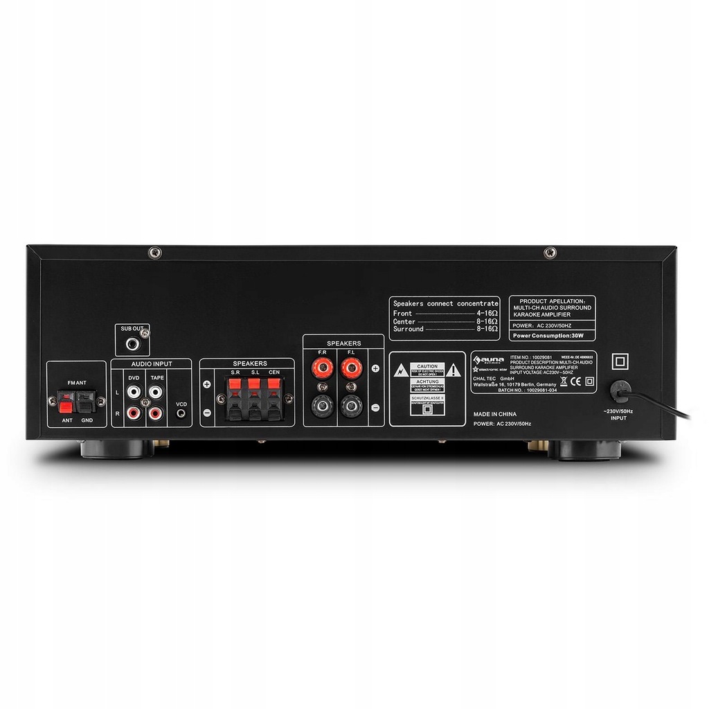 Auna AMP-3800 USB Wzmacniacz 5.1+MIC 31/11/18 - 7688077800 - oficjalne ...