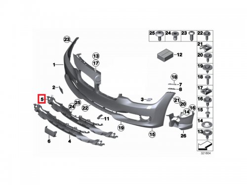 KRATKA WLOT POWIETRZA BMW F34 51117293808 - 7383388819 - oficjalne ...