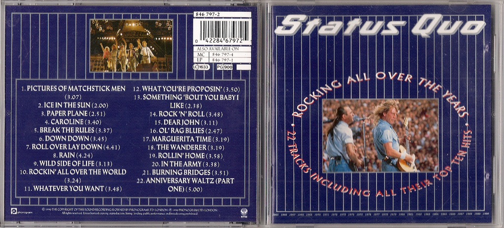 STATUS QUO - ROCKING ALL OVER THE YEARS [CD] - 7235274253 - oficjalne ...