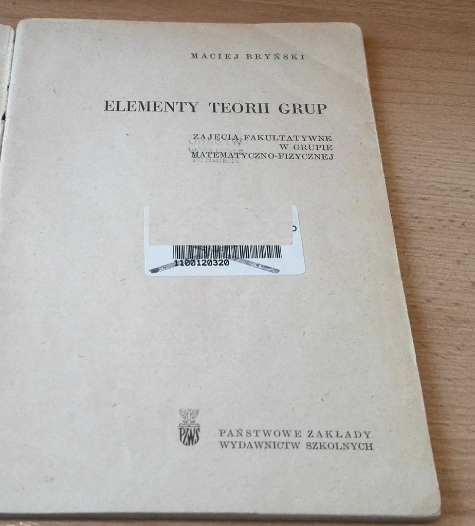 Elementy teorii grup zajęcia fakultatywne Bryński - 7262064210 - oficjalne archiwum Allegro