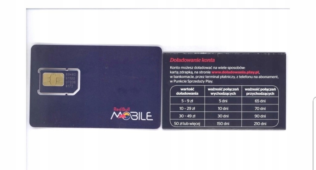 karta Sim Red bull/play 500gb na 5 m-cy(z 240 zł) - 7483500761 ...