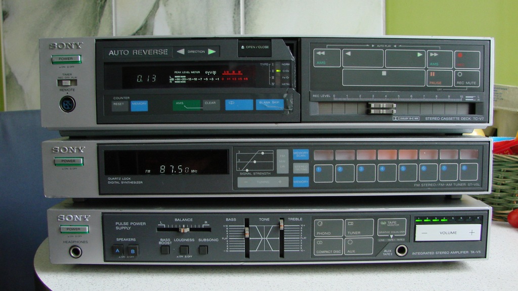 Sony TC-V7,ST-V5L,TA-V5 100% Sprawne - 7408273444 - oficjalne archiwum ...