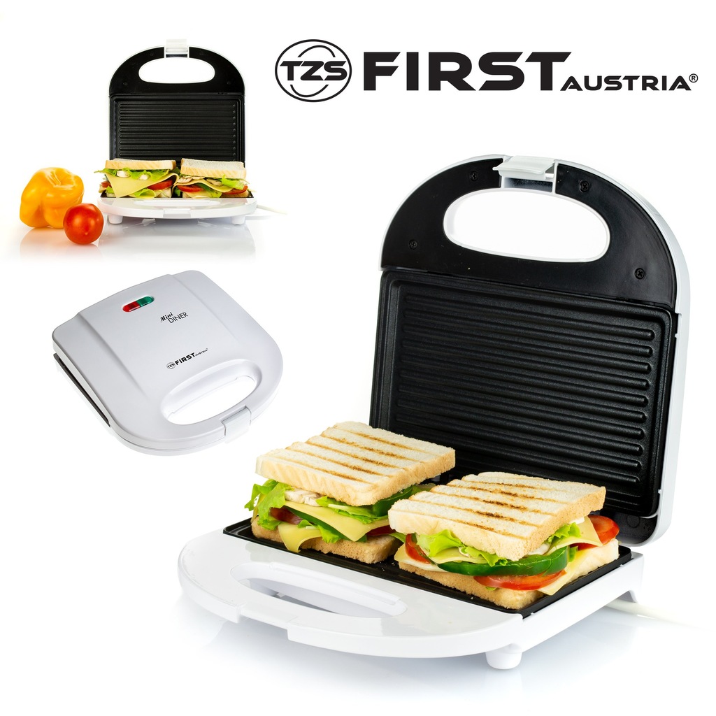 Grill elektryczny opiekacz SANDWICH FIRST AUSTRIA - 7363488429 ...