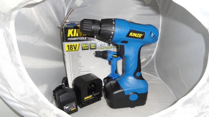 WKRĘTARKA KINZO KOMPLET 18V - 7235153222 - oficjalne archiwum Allegro