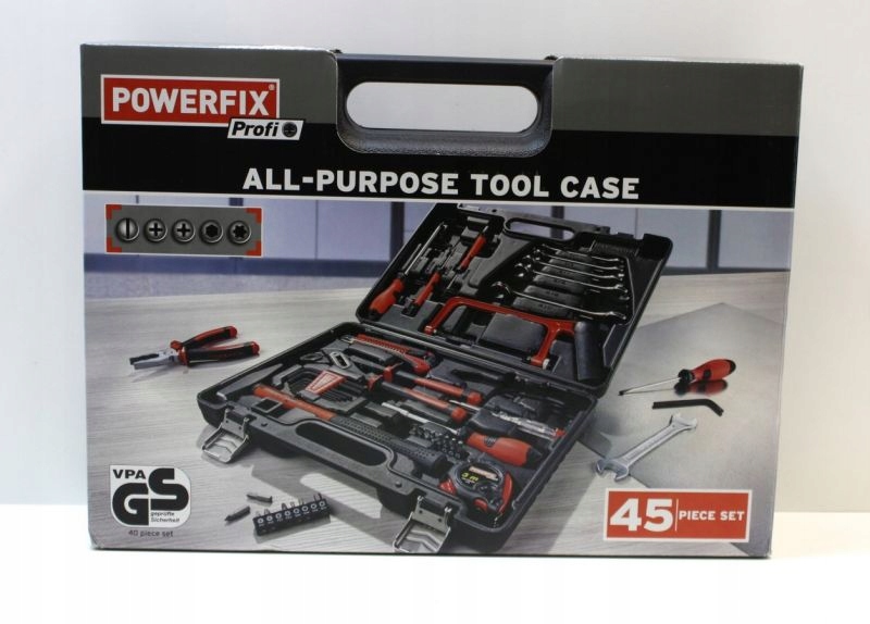 POWERFIX PROFI 45 ELEMENTOW NARZEDZI GARAZOWYCH - 7465922437 ...