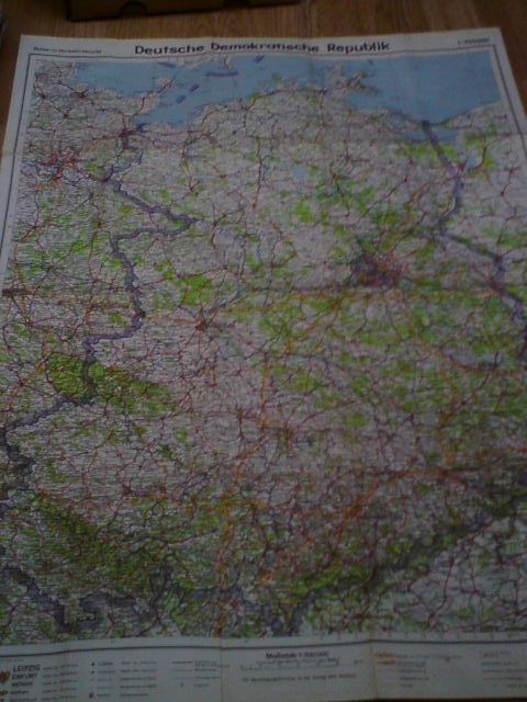NIEMCY WSCHODNIE - NRD DDR mapa 1965 r. - 7470065290 - oficjalne ...