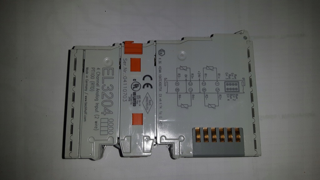 MODUŁ PLC BECKHOFF EL3204 4 analog input PT100 - 7541632327 - oficjalne ...