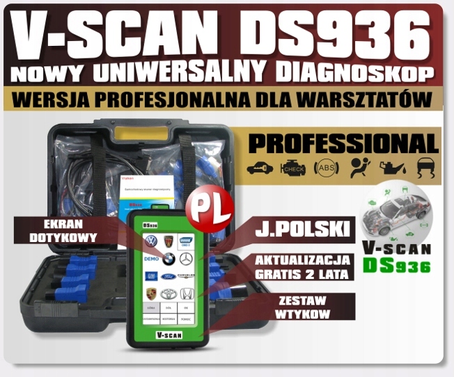 Vscan DS936 - Skaner Diagnostyczny J.POLSKI UNIWER - 7548878250 ...