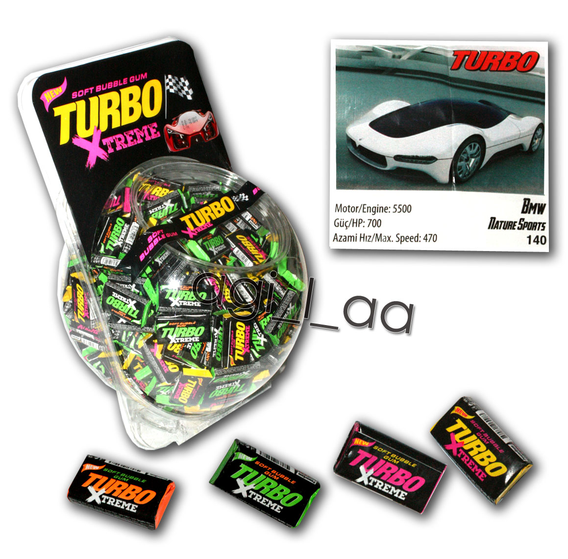 NOWA GUMA TURBO XTREME Z OBRAZKAMI 300szt!!! 7165608040 - Allegro.pl