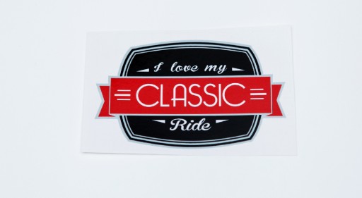 Naklejka I love my classic ride - klasyk prl retro FBRK81-0088 za 12 zł ...
